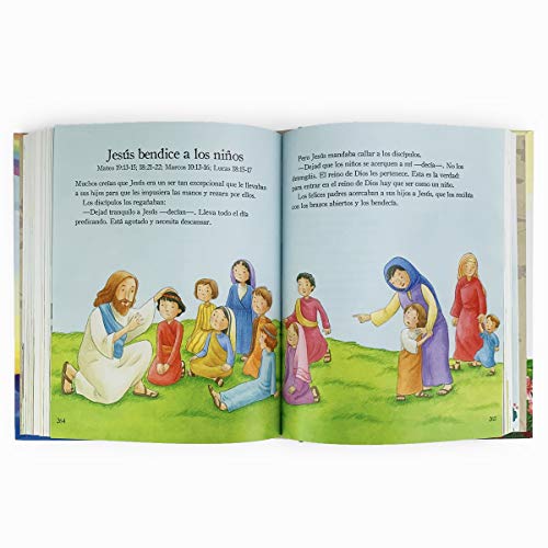 365 Historias de la Biblia y Oraciones / 365 Bible and Prayers Padded Treasury Guilded (Spanish Language), Ages 3-8 (en español) (Little Sunbeams) (Spanish Edition)