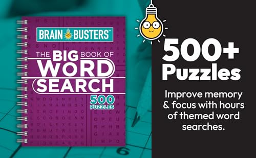 The Big Book of Word Search Puzzles: 500 Word Search Puzzles for Adults (Part of the Brain Busters Puzzle Collection)