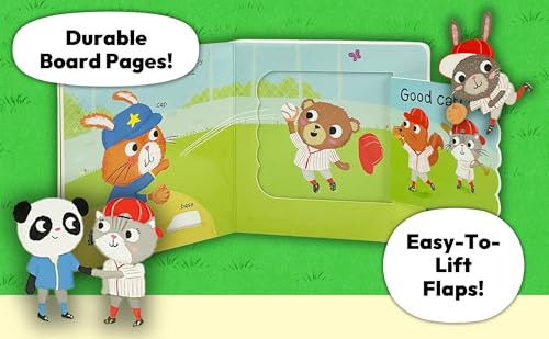 Let's Play Baseball! A Lift-a-Flap Board Book for Babies and Toddlers