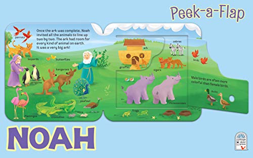 Peek-a-Flap Noah - Children's Lift-a-Flap Board Book Gift for Easter, Christmas, Communion, Baptism (Little Sunbeams)