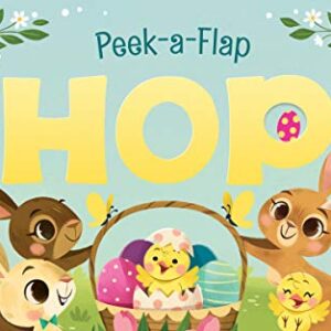 Peek-a-Flap Hop - Children's Lift-a-Flap Board Book Gift for Easter Basket Stuffers, Ages 2-5