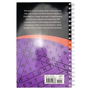 Large Print Word Search Puzzles Volume 2: Over 200 Puzzles to Complete with Solutions - Include Spiral Bound / Lay Flat Design and Large to Extra-Large Font for Word Finds (Brain Busters)