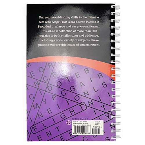 Large Print Word Search Puzzles Volume 2: Over 200 Puzzles to Complete with Solutions - Include Spiral Bound / Lay Flat Design and Large to Extra-Large Font for Word Finds (Brain Busters)