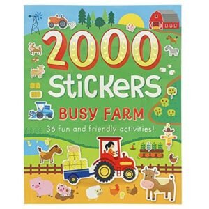 2000 stickers: busy farm activity and sticker book for kids ages 3-7 (puzzles, mazes, coloring, dot-to-dot, and more!)