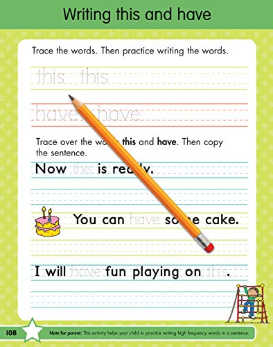 Writing Workbook for Ages 4-7 with 75+ Handwriting Activities, Pencil Control, Lowercase Letters, Numbers, Capital Letters, Words and Sentences, Conforms to Common Core Standards (Gold Stars Series)