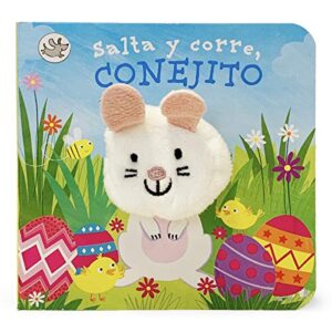 salta y corre, conejito / hippity, hoppity, little bunny finger puppet book (spanish edition)