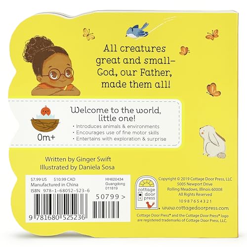 All God's Creatures - Lift-a-Flap Board Book Gift for Easter Basket Stuffer, Christmas, Baptisms, Birthdays Ages 1-5 (Little Sunbeams)