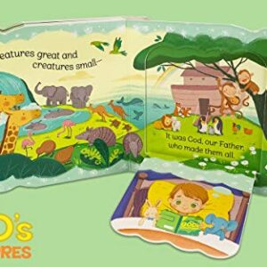 All God's Creatures - Lift-a-Flap Board Book Gift for Easter Basket Stuffer, Christmas, Baptisms, Birthdays Ages 1-5 (Little Sunbeams)