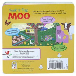 Moo: Peek-a-Flap Children's Board Book