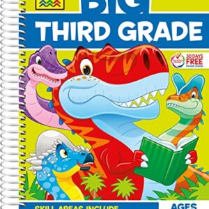 School Zone - Big Third Grade Workbook - 320 Spiral Pages, Ages 8 to 9, 3rd Grade, Reading, Writing, Math, Science, History, Social Science, and More (Big Spiral Bound Workbooks)