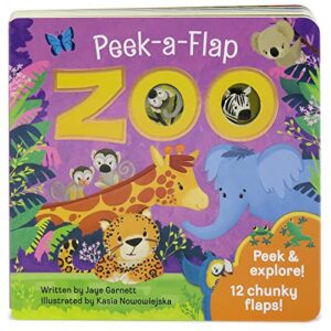 zoo: peek-a-flap board book