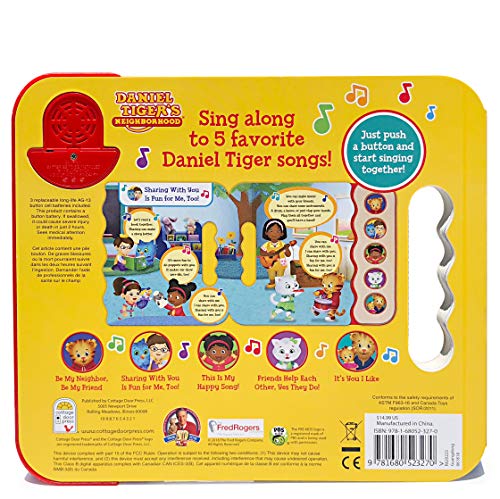 Daniel Tiger Friendly Songs: Children's 5-Button Song Book - Sing and Read with Daniel Tiger and Friends (5 Button Early Bird Song Book)