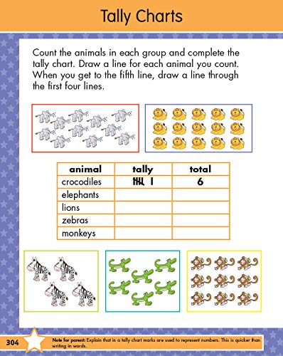 First Grade Big Workbook Ages 6 - 7: 220+ Activities, Phonics, Spelling, Reading, Language Arts, Math, Space, Measurement and Time (Gold Stars Series)