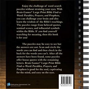 Brain Games - Bible Find a Word: Parables, Prayers, and Prophets - Large Print