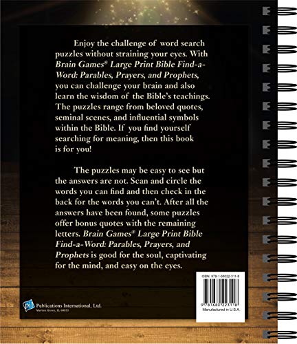 Brain Games - Bible Find a Word: Parables, Prayers, and Prophets - Large Print