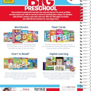 School Zone - Big Preschool Workbook - 320 Spiral Pages, Ages 3 to 5, Colors, Shapes, Numbers, Early Math, Alphabet, Pre-Writing, Phonics, Following Directions, and More (Big Spiral Bound Workbooks)