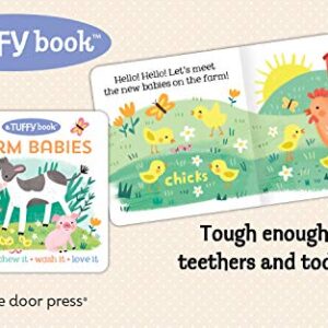 Tuffy Farm Babies Book - Washable, Chewable, Unrippable Pages With Hole For Stroller Or Toy Ring, Teether Tough, Ages 0-3 (A Tuffy Book)