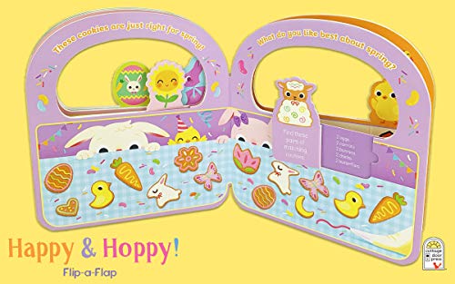 Happy & Hoppy - Children's Flip-a-Flap Activity Board Book for Easter Baskets and Springtime Fun, Ages 1-5