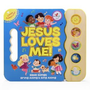 jesus loves me 5-button songbook - perfect gift for easter baskets, christmas, birthdays, baptisms, and more (little sunbeams)