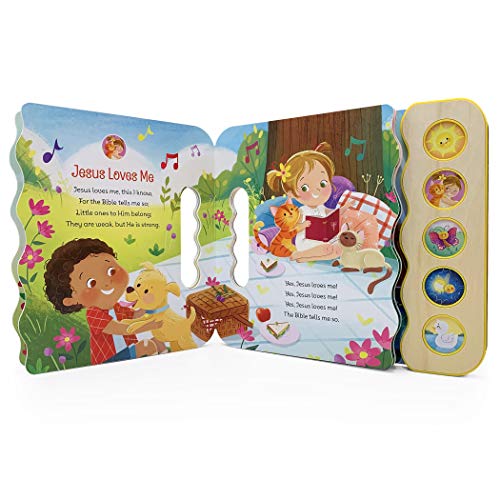 Jesus Loves Me 5-Button Songbook - Perfect Gift for Easter Baskets, Christmas, Birthdays, Baptisms, and More (Little Sunbeams)