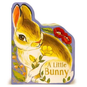 a little bunny - children's animal shaped board book,