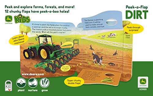 John Deere Kids Peek-a-Flap Dirt - Lift-a-Flap Board Book for Little Farmers and Tractor Lovers (John Deere Peek-a-Flap Board Book)