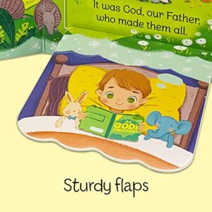 All God's Creatures - Lift-a-Flap Board Book Gift for Easter Basket Stuffer, Christmas, Baptisms, Birthdays Ages 1-5 (Little Sunbeams)