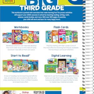 School Zone - Big Third Grade Workbook - 320 Spiral Pages, Ages 8 to 9, 3rd Grade, Reading, Writing, Math, Science, History, Social Science, and More (Big Spiral Bound Workbooks)