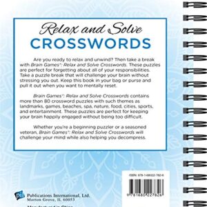 Brain Games - Relax and Solve: Crosswords (Blue)