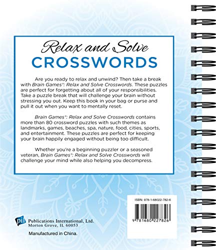 Brain Games - Relax and Solve: Crosswords (Blue)