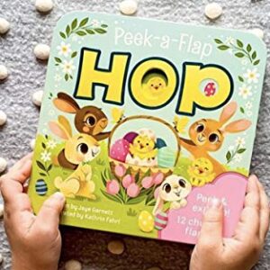 Peek-a-Flap Hop - Children's Lift-a-Flap Board Book Gift for Easter Basket Stuffers, Ages 2-5