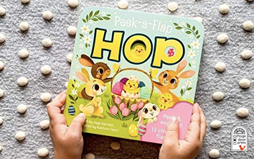 Peek-a-Flap Hop - Children's Lift-a-Flap Board Book Gift for Easter Basket Stuffers, Ages 2-5