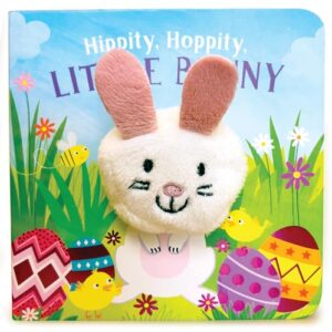 hippity, hoppity, little bunny - finger puppet board book for easter basket gifts or stuffer ages 0-3