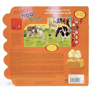 Quack! Moo! Oink!: Listen to Animals Around the Farm - 10-Button Children's Sound Book, Ages 2-7