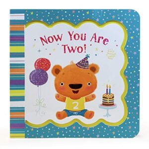 now you are two: little bird greetings, greeting card board book with personalization flap, 2nd birthday gifts for two year olds