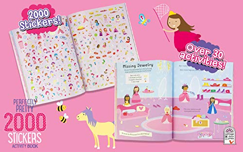 Totally Awesome 2000 Stickers: Perfectly Pretty Princess Activity and Sticker Book for Kids Ages 3-7 (Puzzles, Mazes, Coloring, Dot-to-Dot, And More!)