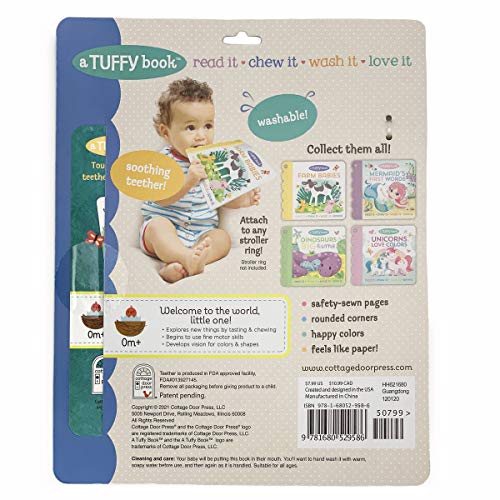 Tuffy Farm Babies Book - Washable, Chewable, Unrippable Pages With Hole For Stroller Or Toy Ring, Teether Tough, Ages 0-3 (A Tuffy Book)