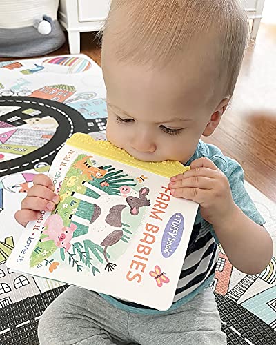 Tuffy Farm Babies Book - Washable, Chewable, Unrippable Pages With Hole For Stroller Or Toy Ring, Teether Tough, Ages 0-3 (A Tuffy Book)