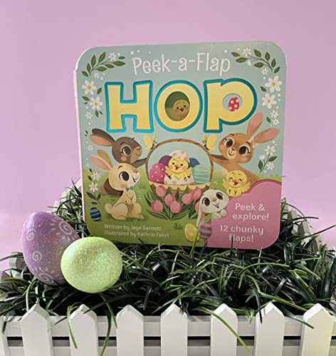 Peek-a-Flap Hop - Children's Lift-a-Flap Board Book Gift for Easter Basket Stuffers, Ages 2-5