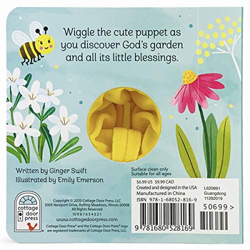 God's Garden of Blessings - Finger Puppet Board Book for Easter Basket Stuffer, Christmas, Baptisms, Birthdays Ages 0-4 (Little Sunbeams)