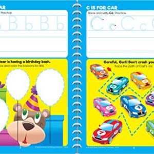 School Zone - Kindergarten Write & Reuse Workbook - Ages 5 to 6, Spiral Bound, Write-On Learning, Wipe Clean, Includes Dry Erase Marker, Early Math, and More (School Zone Write & Reuse Workbook)