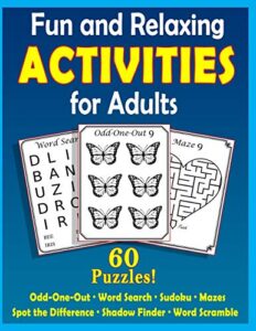 fun and relaxing activities for adults: puzzles for people with dementia [large-print] (easy activities)