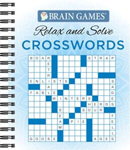 brain games - relax and solve: crosswords (blue)