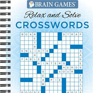 Brain Games - Relax and Solve: Crosswords (Blue)