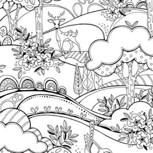 Color & Frame - In the Forest (Adult Coloring Book)