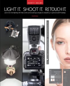 light it, shoot it, retouch it (2nd edition): learn it all, from lighting with flash, to the camera settings and gear, to retouching in lightroom and photoshop