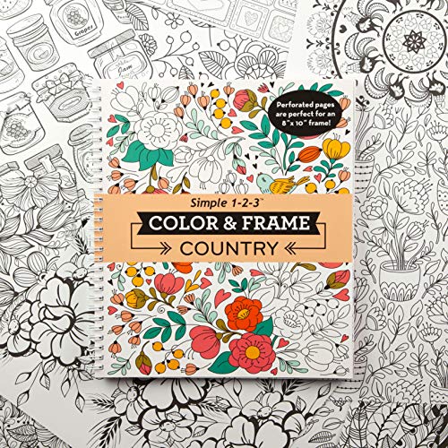 Color & Frame - Country (Adult Coloring Book)