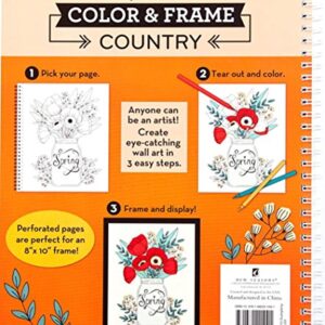 Color & Frame - Country (Adult Coloring Book)