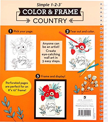 Color & Frame - Country (Adult Coloring Book)