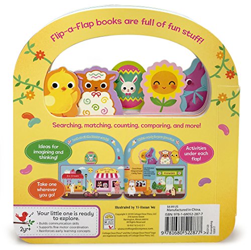 Happy & Hoppy - Children's Flip-a-Flap Activity Board Book for Easter Baskets and Springtime Fun, Ages 1-5